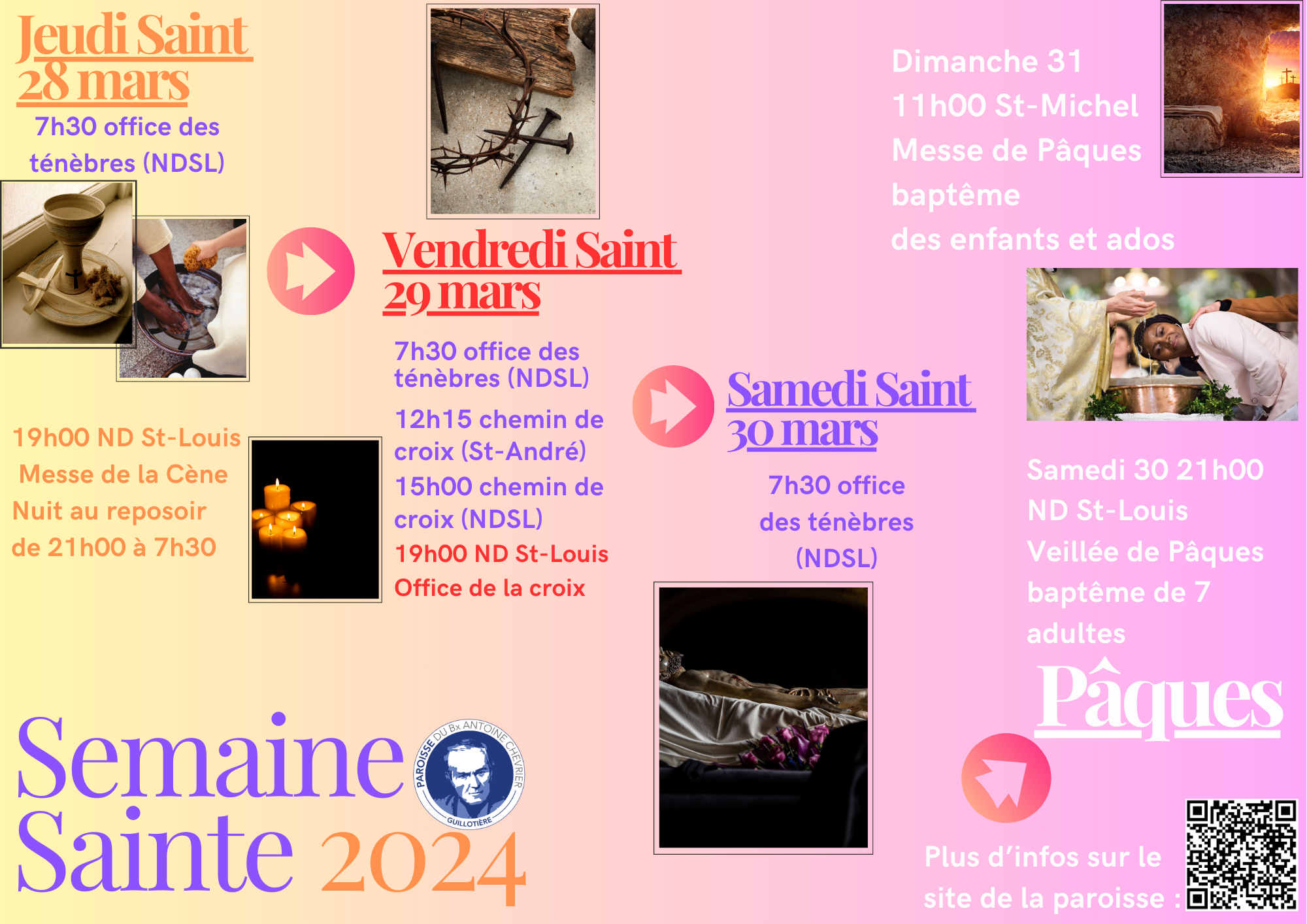 Semaine Sainte et Pâques 2024 - Paroisse du Bx Chevrier - Guillotière